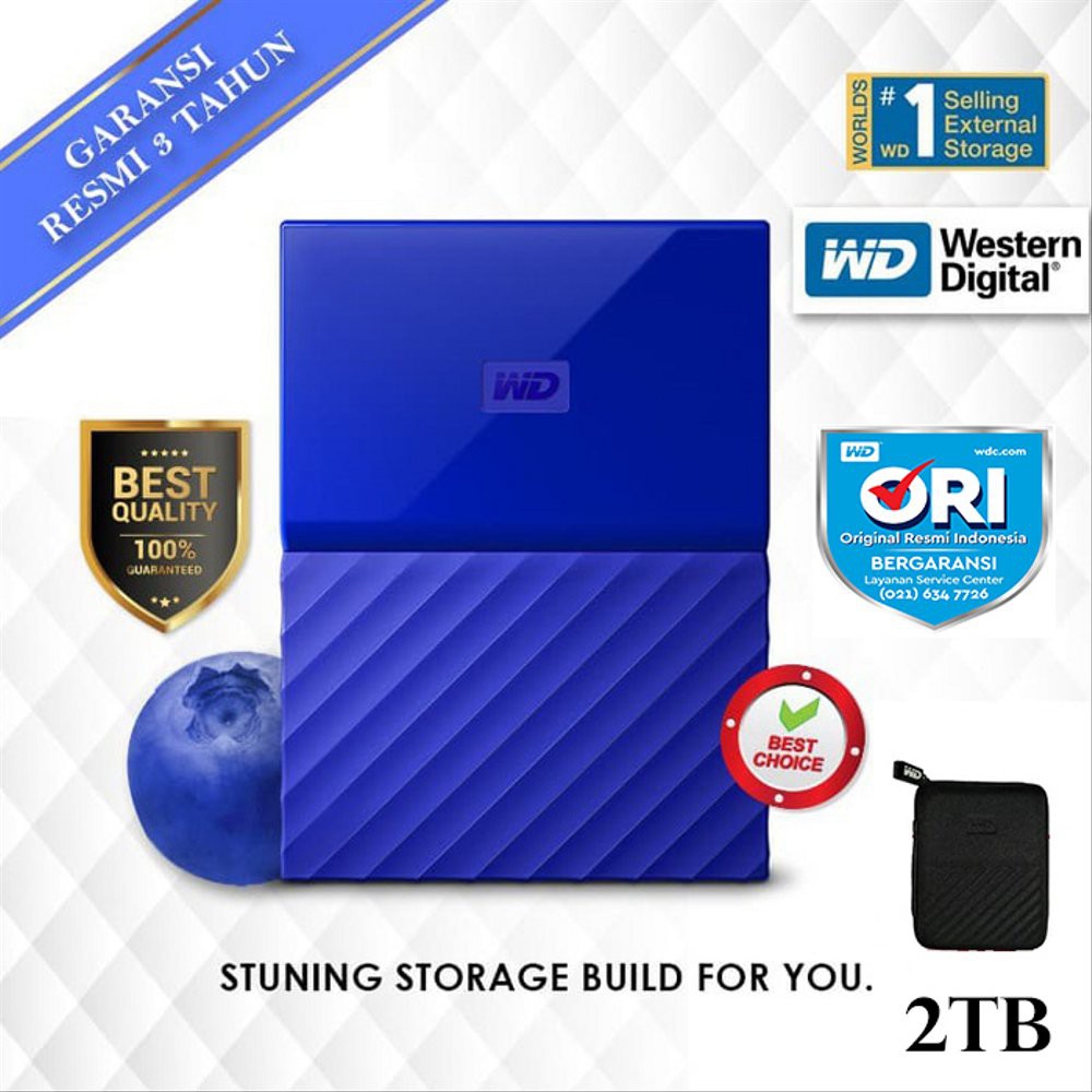 Jual Aksesoris Komputer hardisk external 2 tera WD My Passport 2tb NEW ...