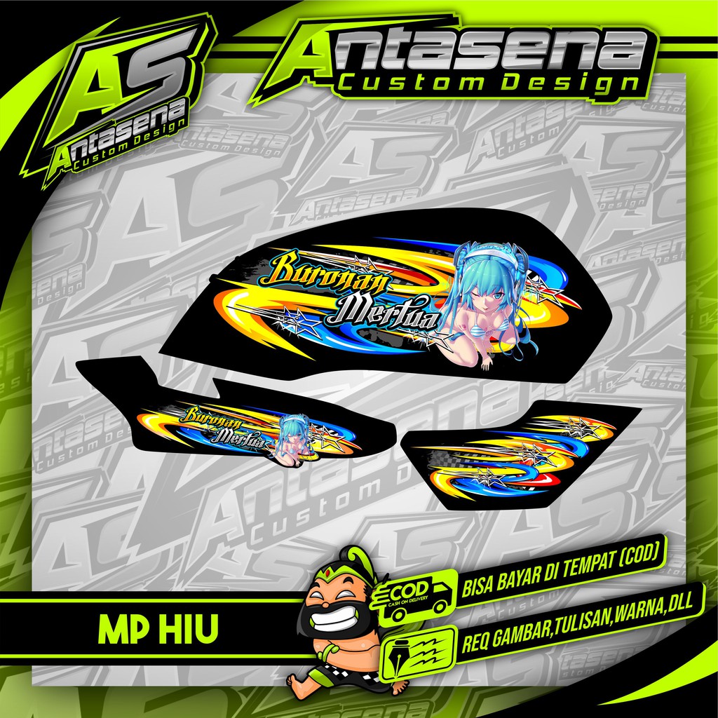 Jual Striping Megapro Hiu Racing Herex Stiker Motor Variasi Honda ...