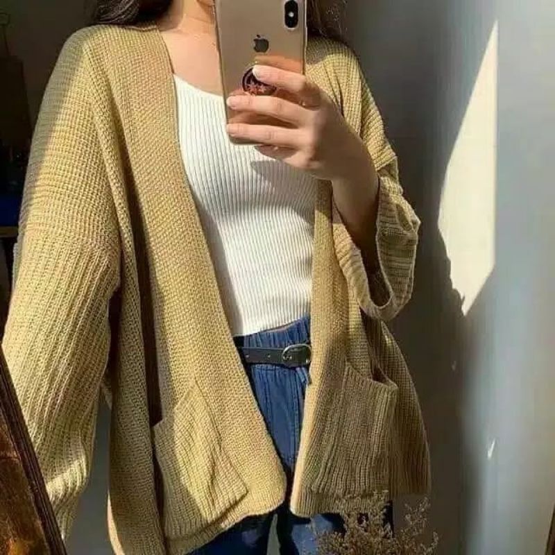 Jual OVERSIZE LAVELLA Cardigan Rajut Tebal PREMIUM/Outer Cardi Rajut Wanita STORE09 MURAH ...