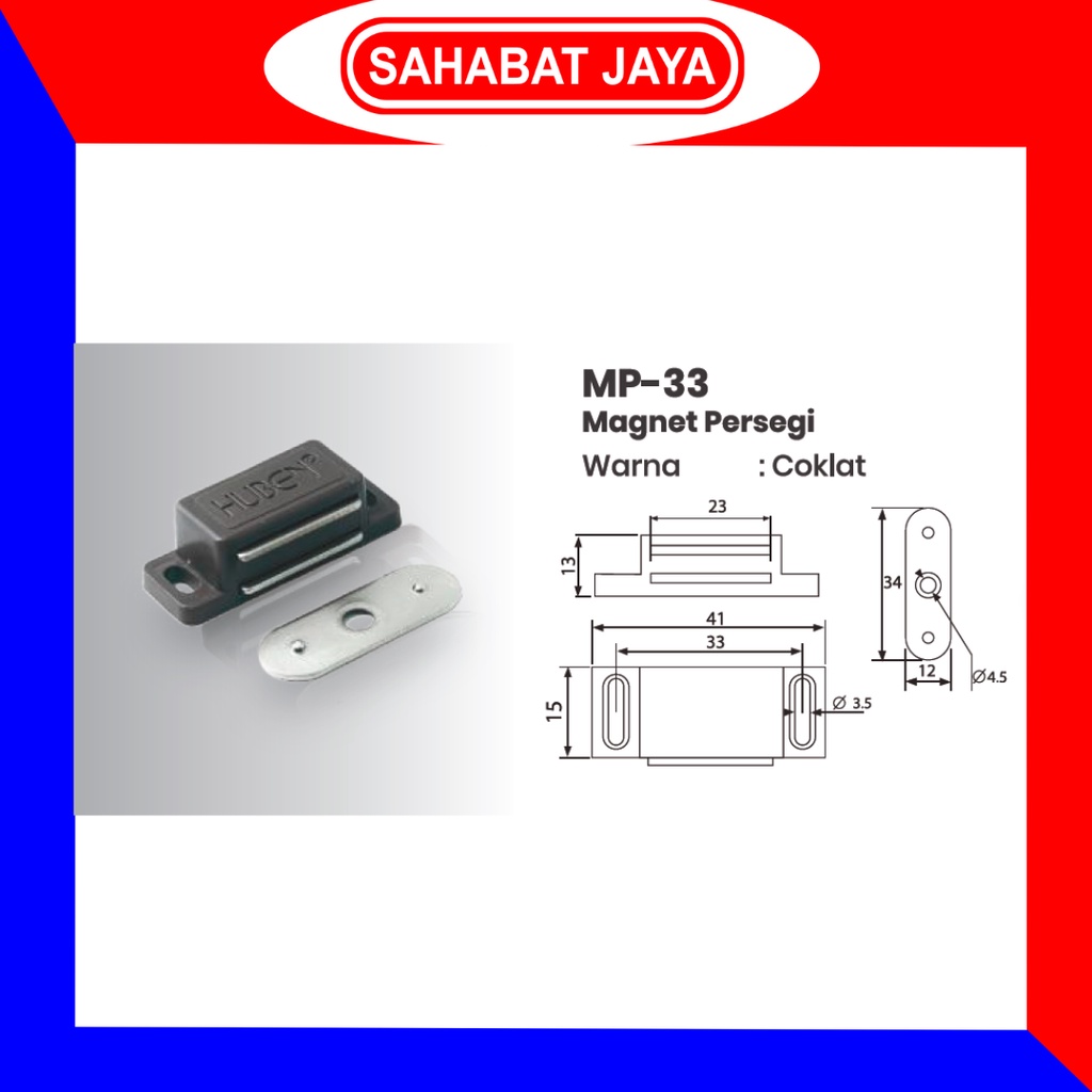 Jual HUBEN Magnit Magnet Pintu Lemari Kayu / Magnetic Catch / Tic Tac ...