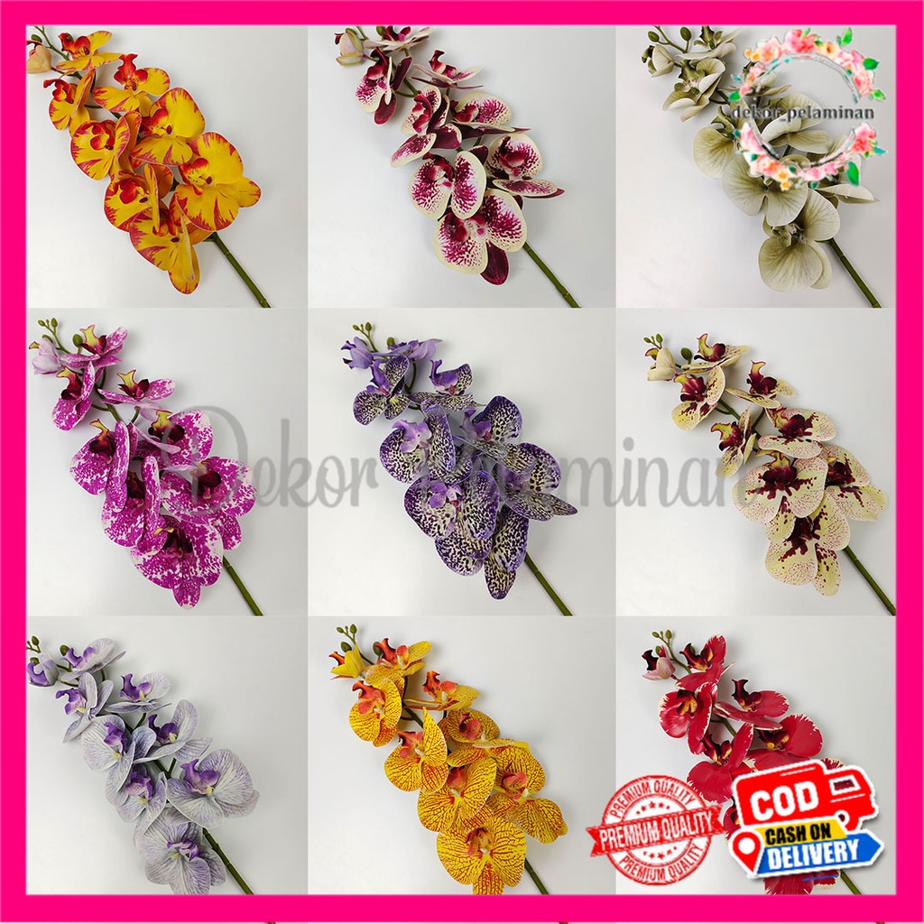 Jual Bunga Anggrek Bulan Latex Cabang 9 - 1 PCS Bunga Anggrek ...