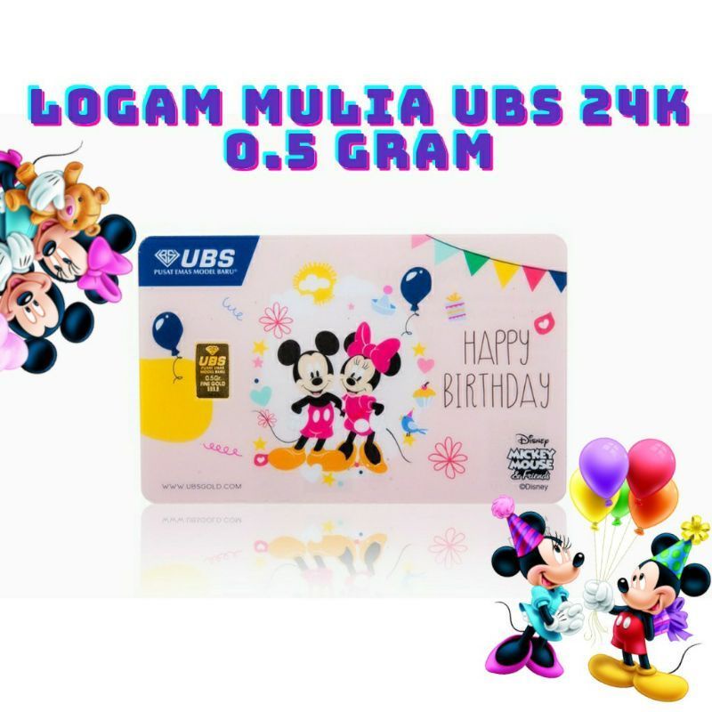 Jual UBS Logam Mulia Disney Mickey & Minnie Mouse, Gudetama, Hello ...