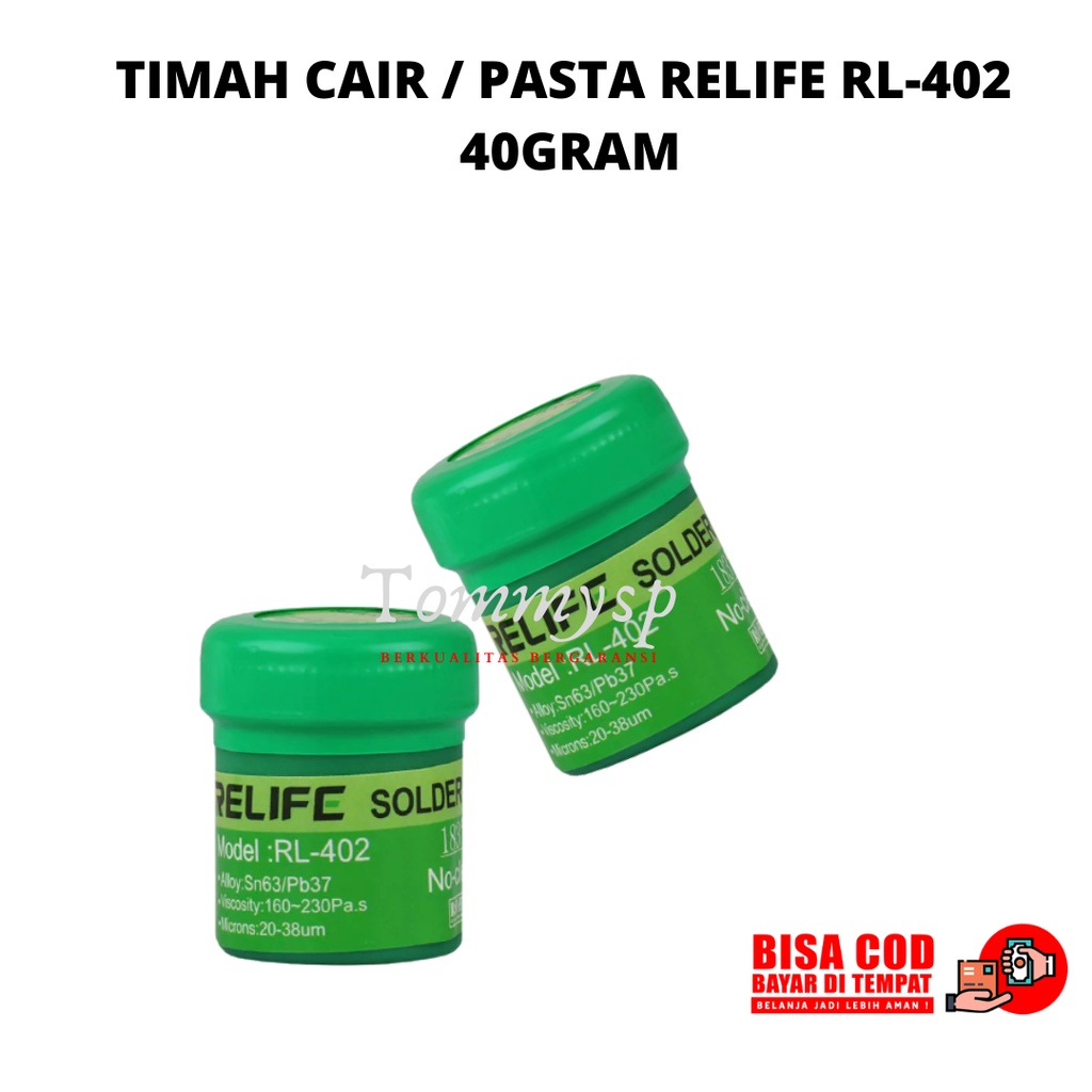 Jual TIMAH CAIR RELIFE 40 GRAM RL-402 ORIGINAL | Shopee Indonesia