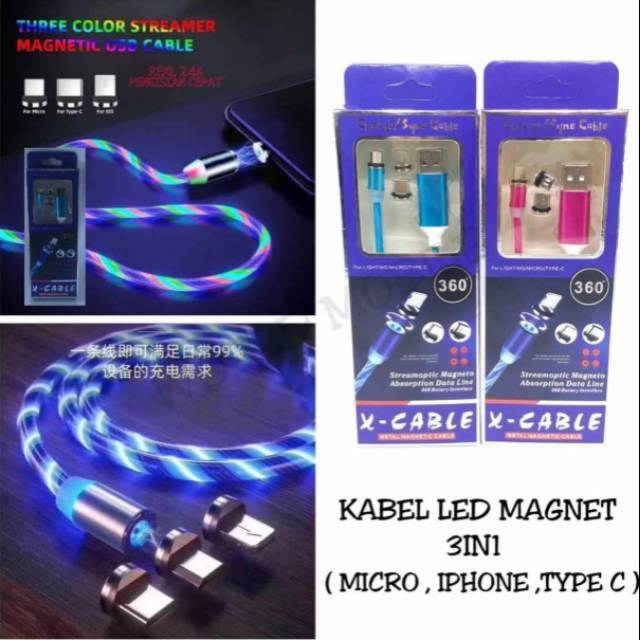 Jual KABEL MAGNETIC 3 IN 1 | Shopee Indonesia