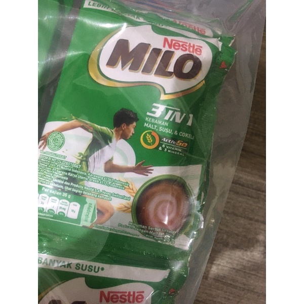 Jual (e) milo 3in1 sachet isi 10 pcs milo 3 in 1 lebih banyk susu ...