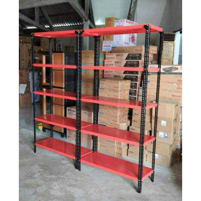 Jual RAK BESI / RAK ALAT / RAK SIKU LUBANG / RAK 5 SUSUN | Shopee Indonesia