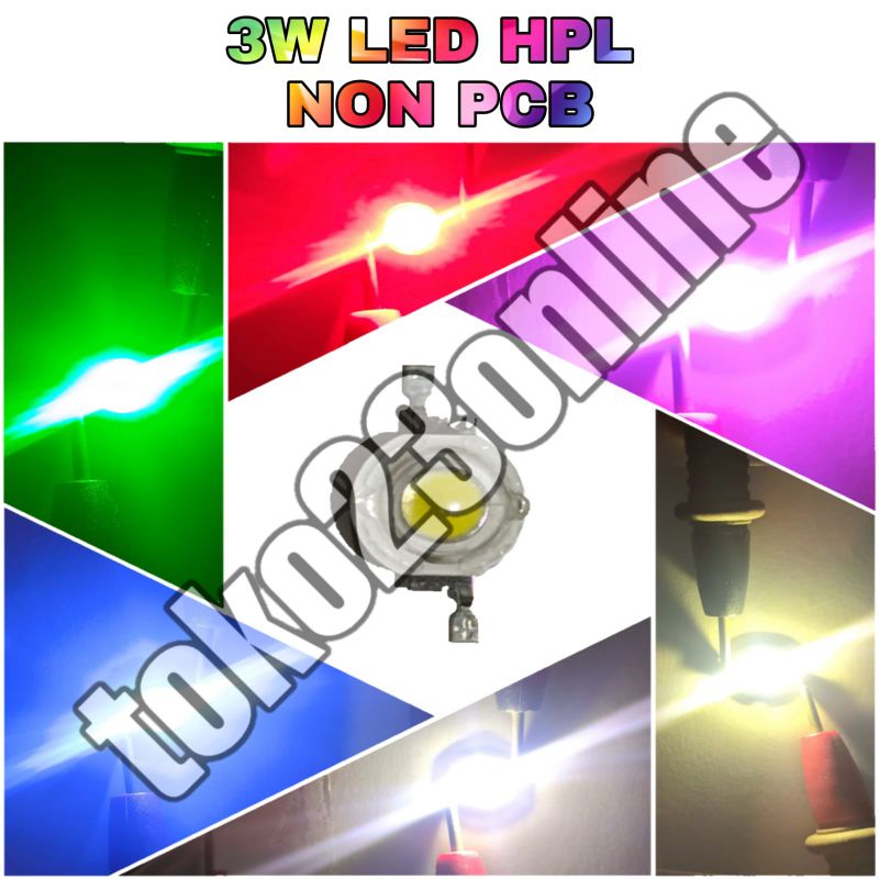 Jual LED HPL 3W NON PCB / LED HPL UV NON PCB / LED HPL NON PCB / LED ...
