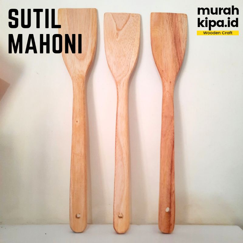 Jual Sutil Mahoni / Spatula kayu 36cm / Peralatan dapur | Shopee Indonesia