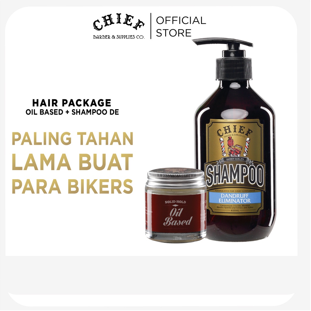 Jual CHIEF HAIR PACKAGE (Pomade Oil Based 1oz + Shampoo DE 400ml ...