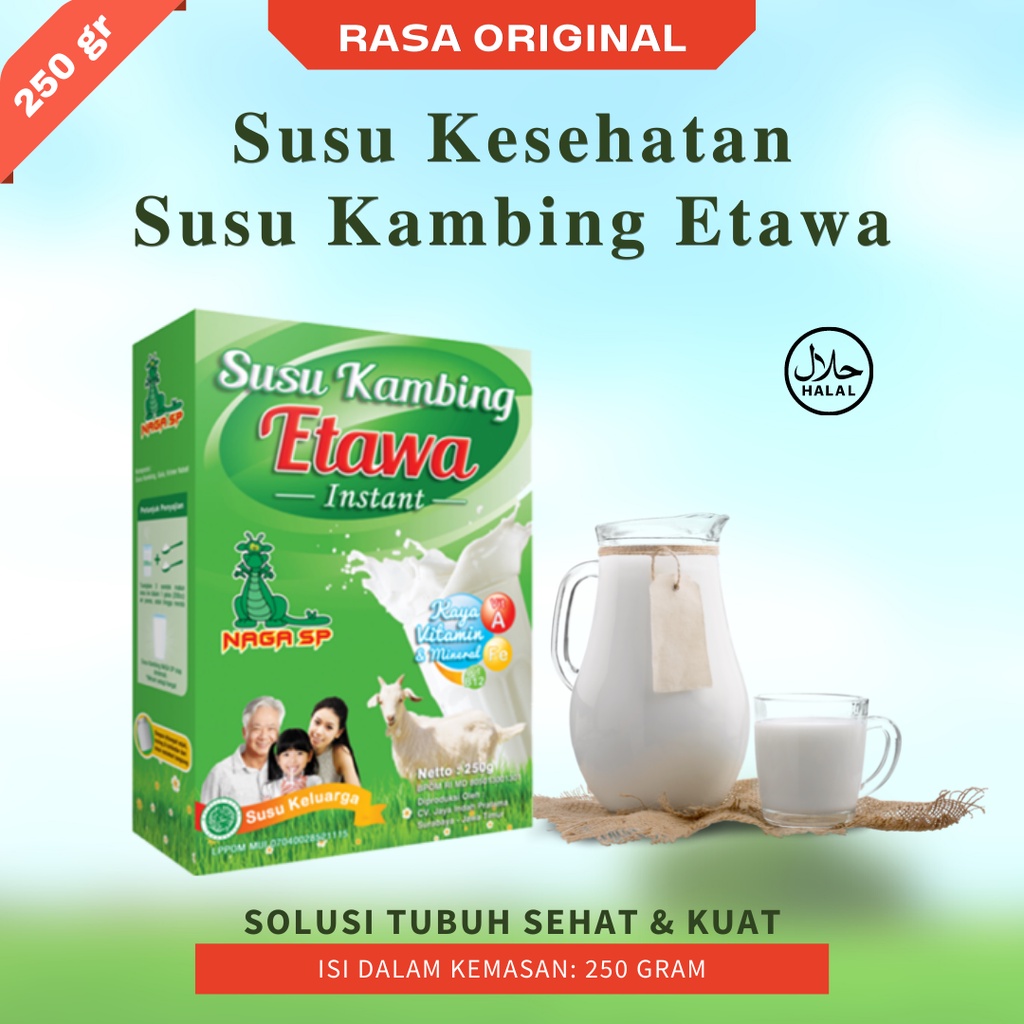 Jual 250 Gr Susu Kambing Etawa Bubuk Untuk Kesehatan Rasa Original | Shopee Indonesia