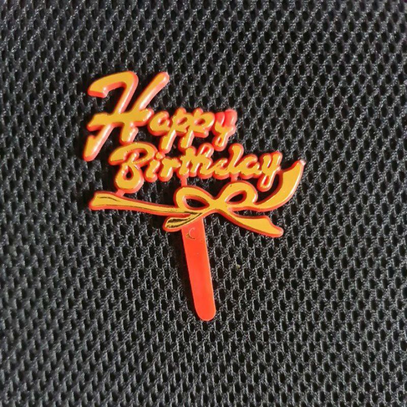Jual Cake Topper Happy Birthday Pita Merah | Shopee Indonesia
