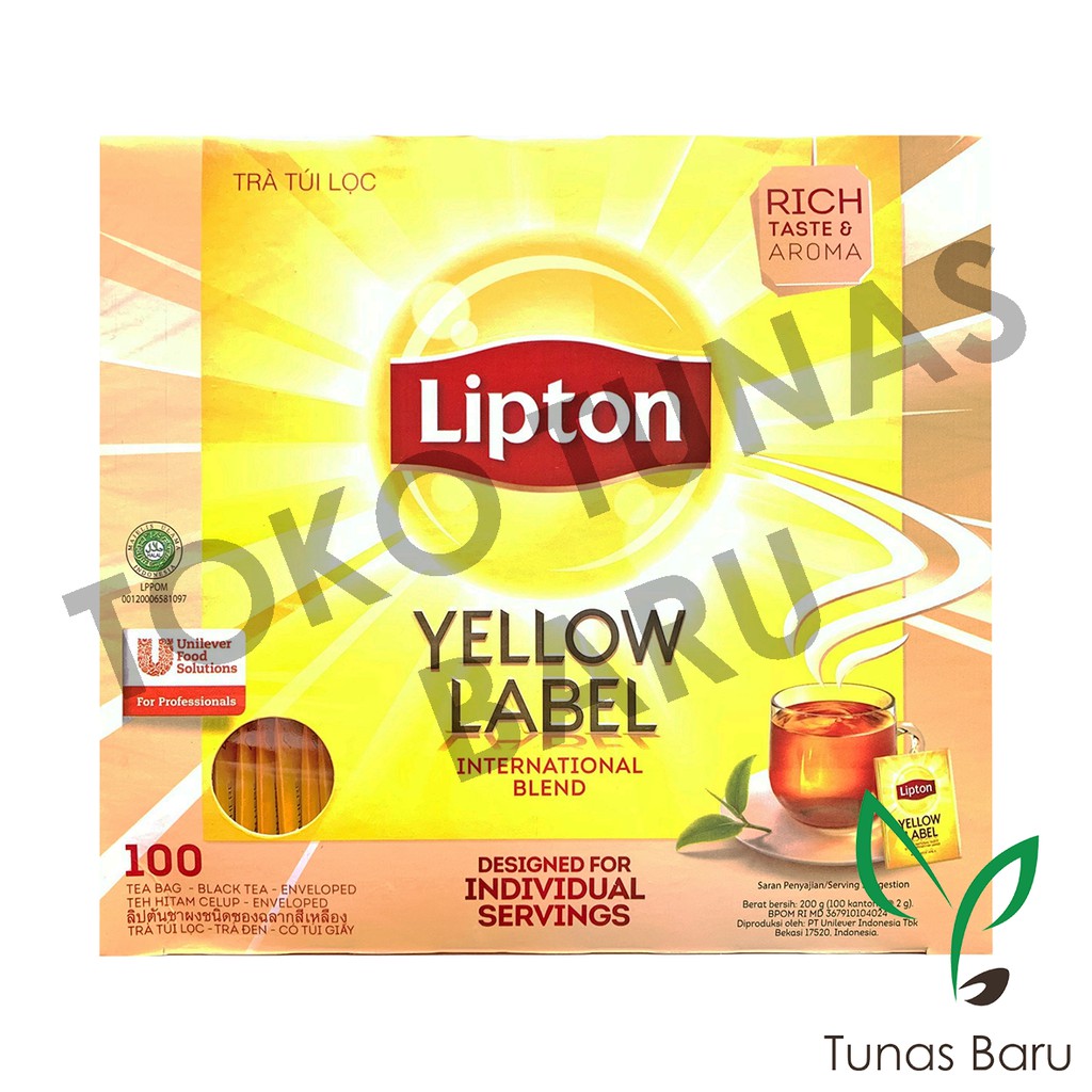 Jual Lipton Yellow Label Enveloped Black Tea - Teh Hitam Celup dengan ...