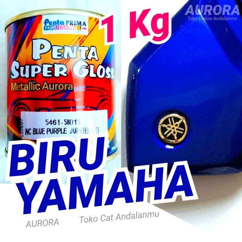 Jual Cat Biru Yamaha 1Kg Penta Super Gloss Blue Purple Jupiter Vixion ...