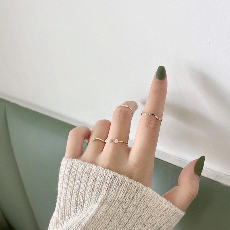 Jual Ring Cincin Retro 5 set 5in1 wanita korea | Shopee Indonesia