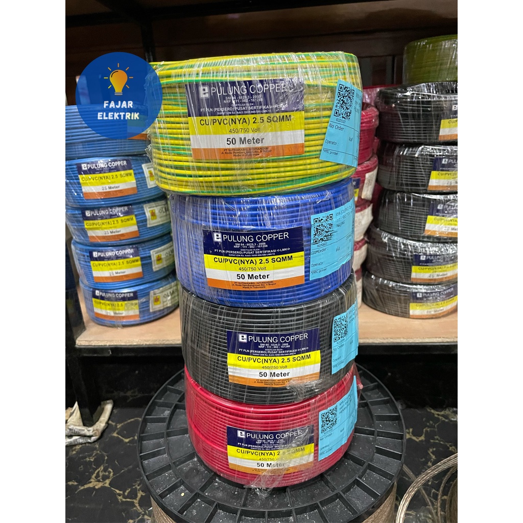 Jual KABEL LISTRIK PULUNG NYA 1X2,5 MM / 2,5 MM 1ROLL ( 50 METER ...