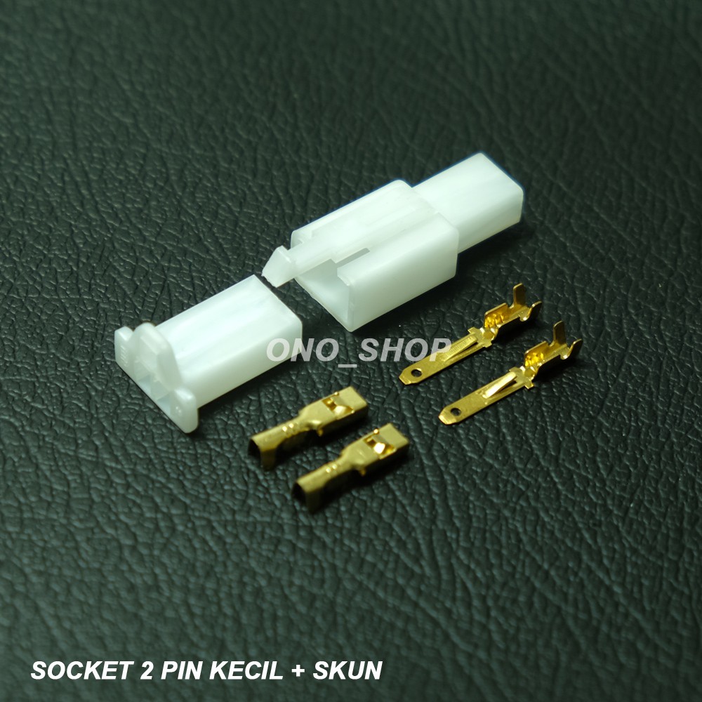 Jual Socket Kabel 2 Pin Kecil ( Set + Skun ) | Shopee Indonesia