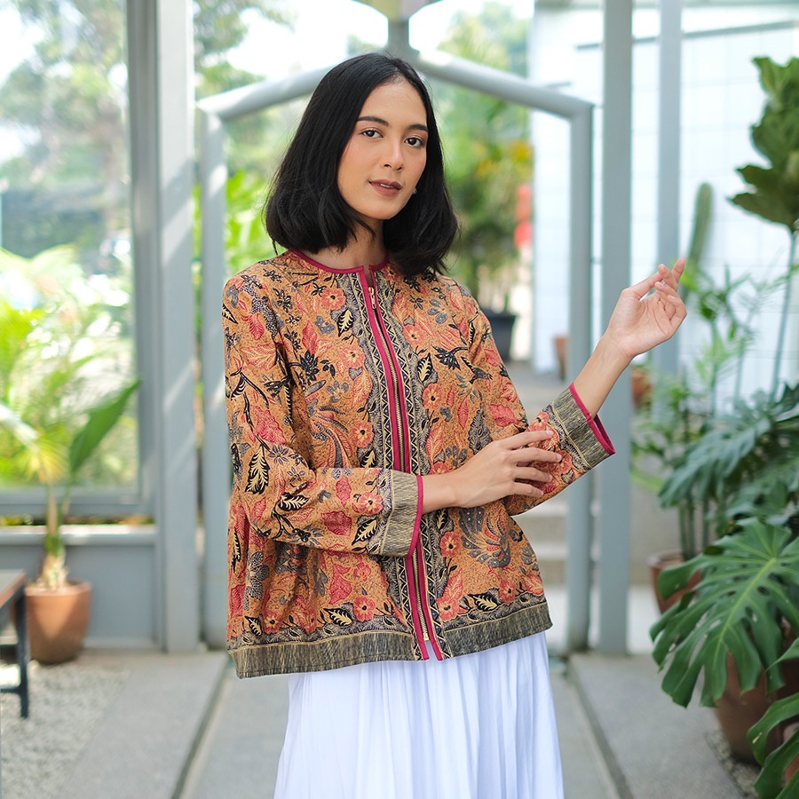 Jual NONA RARA - Vivare 3N T1042, Baju Batik Kasual Modern | Shopee ...