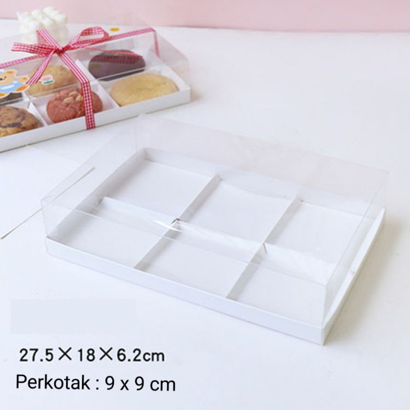 Jual 5pcs - Mika roti 4 sekat dan 6 sekat, mika donut, mika cookies ...