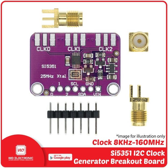 Jual Si5351 I2C Clock Generator 8KHz-160MHz Breakout Board module ...