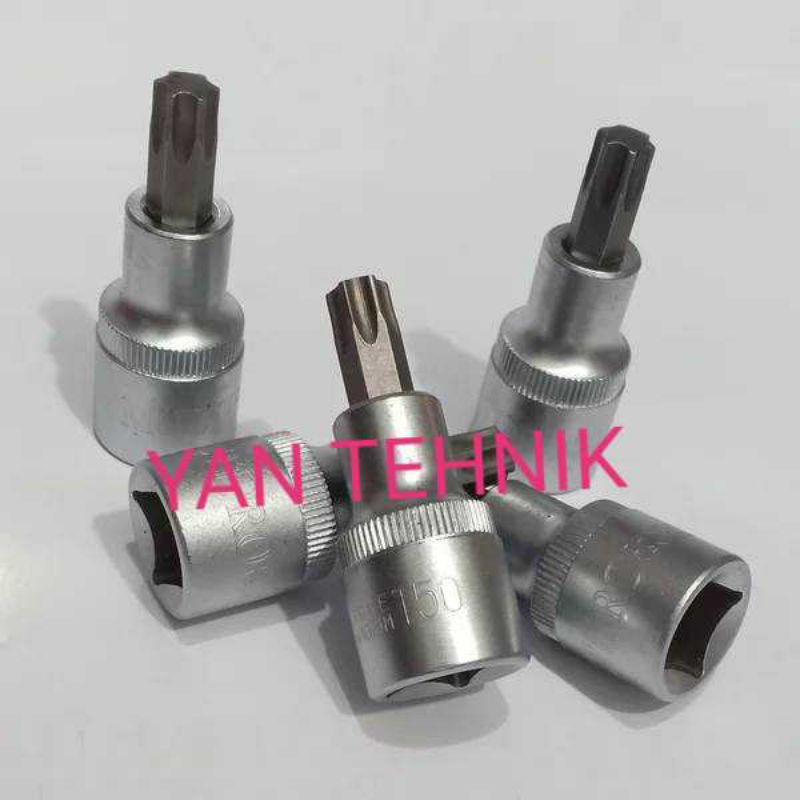 Jual kunci socket bintang T50 dan T40 stang 1/2inch | Shopee Indonesia