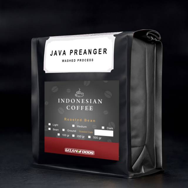 Jual Kopi Java Preanger Washed Process Arabica isi 200 gr (Biji/Bubuk ...