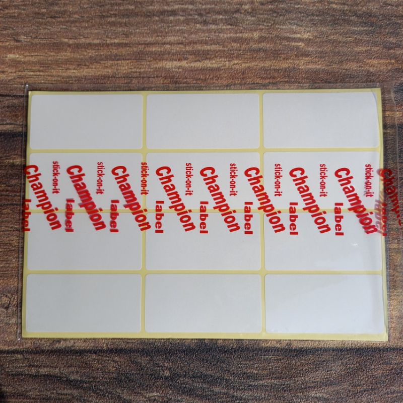 Jual LABEL CHAMPION/LABEL Harga 112/LABEL Undangan 103/Self Adhesive ...