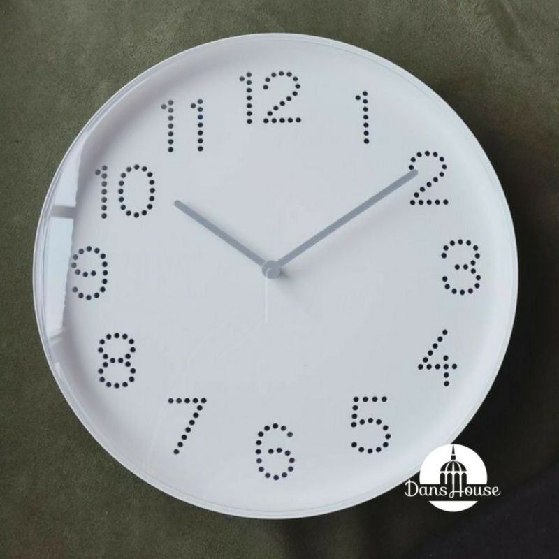 Jual (IKDS0005) Jam Dinding Putih Wall Clock 25cm Quartz | Shopee Indonesia