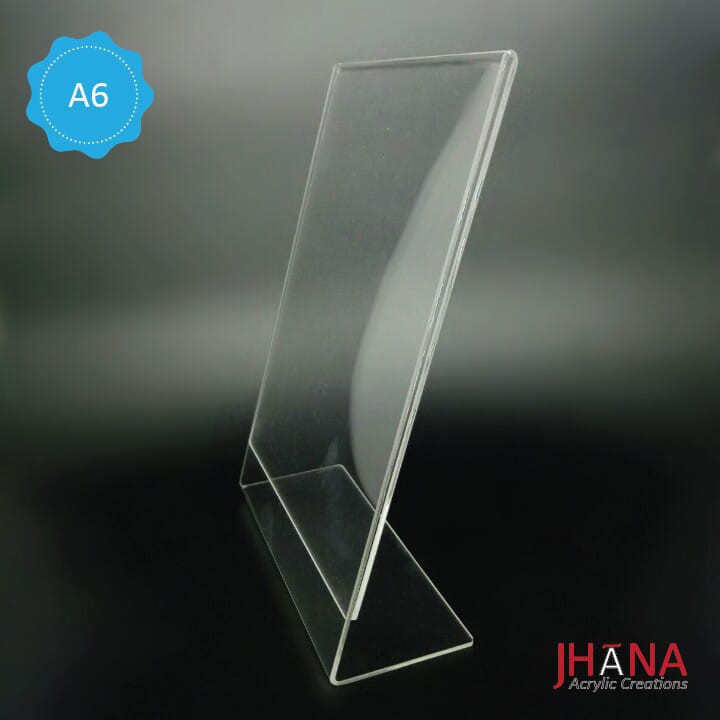 Jual ATempat brosur Akrilik A6/ Tent card Akrilik / Tent holder Akrilik ...