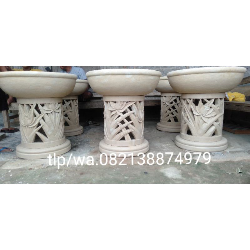Jual pot bunga/lampion batu alam paras putih | Shopee Indonesia