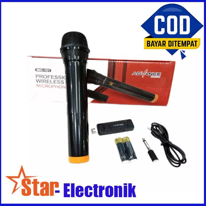 Jual Microphone Wireless Advance 101 Mic Suara Mantap | Shopee Indonesia