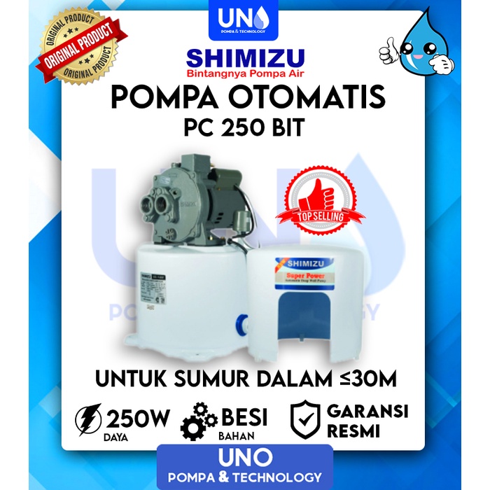 Jual Pompa air Shimizu Jet Pump PC 250 BIT / PC250BIT | Shopee Indonesia
