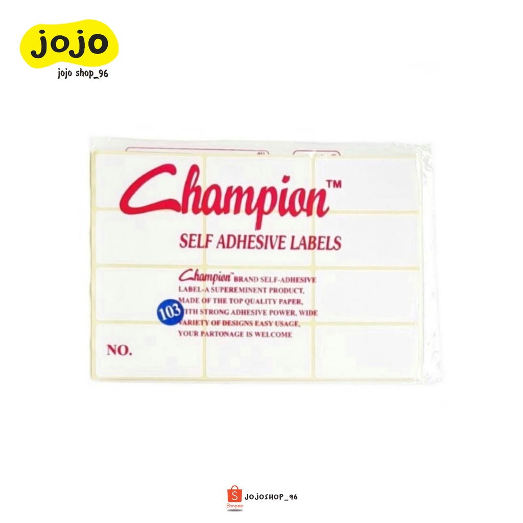 Jual Label Harga Stiker Nama Undangan CHAMPION Terlaris & Termurah Isi ...