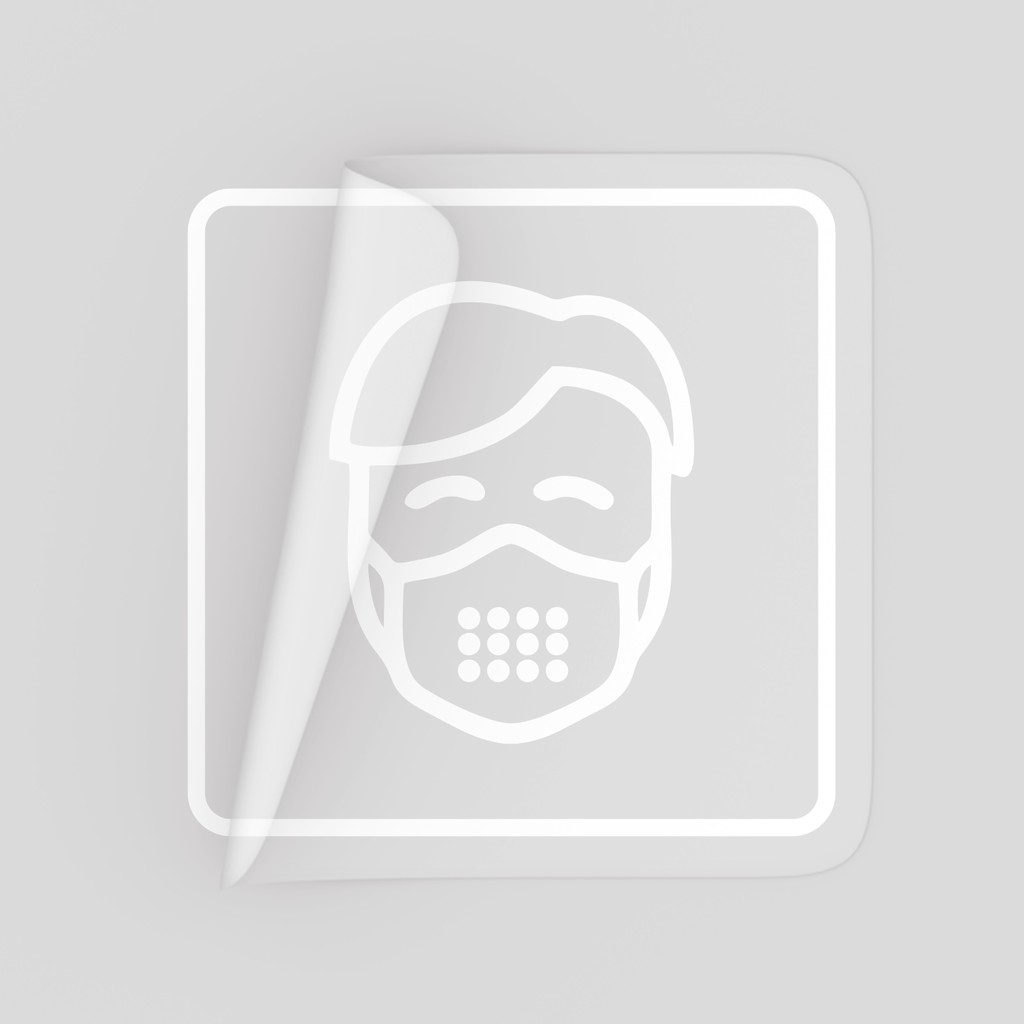 Jual stiker wajib pakai masker - wear mask - sticker sign - stiker ...