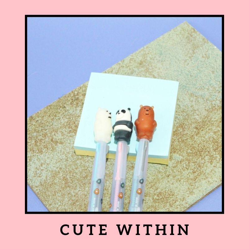 Jual Pulpen gel cetek 3 warna wbb merah biru hitam - PANDA ICE BEAR ...