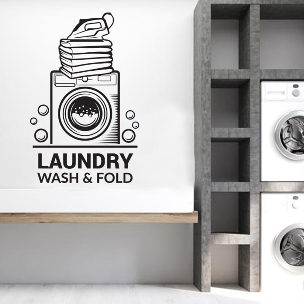 Jual Stiker Dinding Laundry Mesin Cuci Removable Seni Vinyl Dinding Stiker Kamar Diy Dekorasi