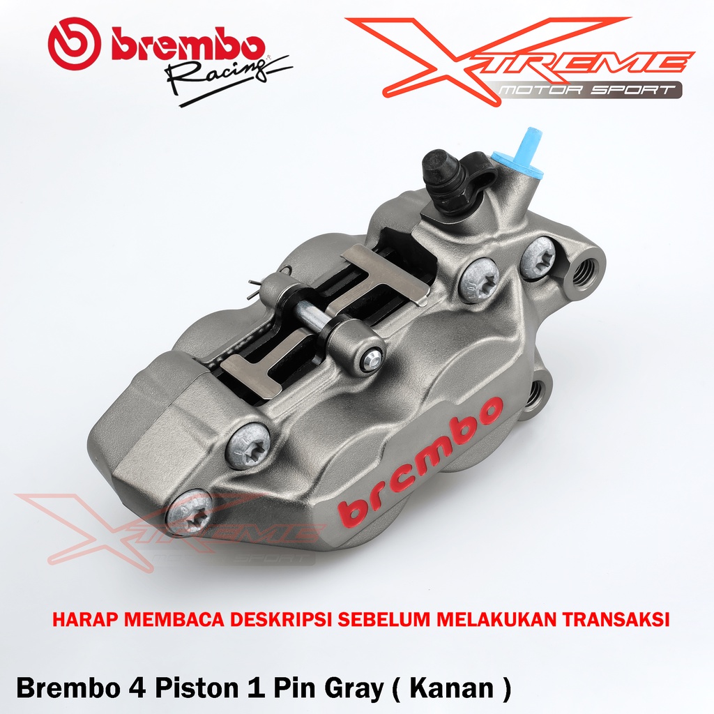 Jual Kaliper Kanan Brembo 4 Piston 1 Pin 4P1P Gray / Black Sebelah Kanan Original Brembo Italy ...