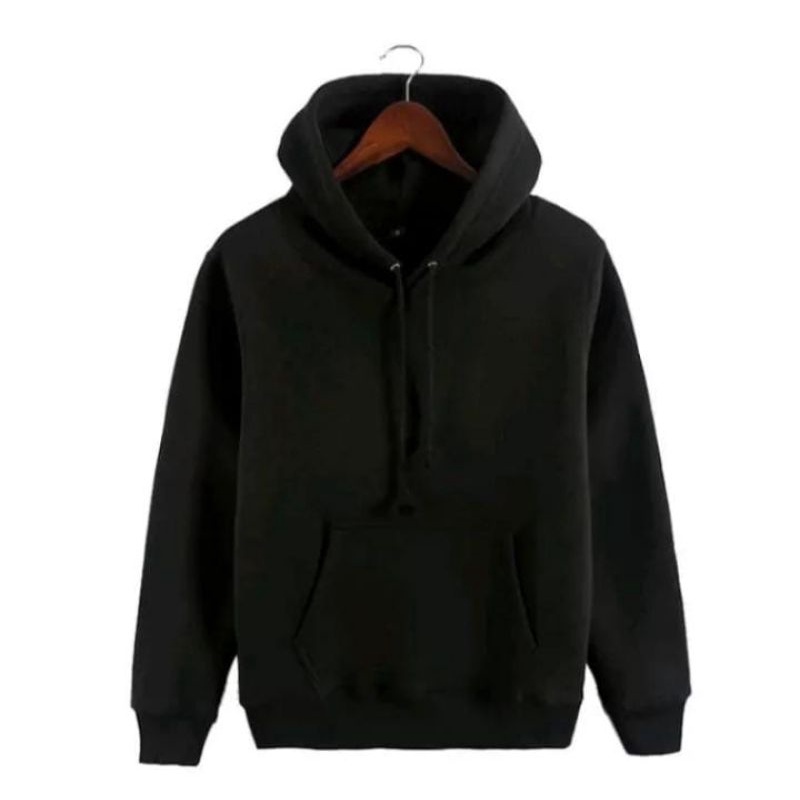 Jual Hoodie Polos Sweater Hitam Pria Wanita Size M L XL XXL Murah ...