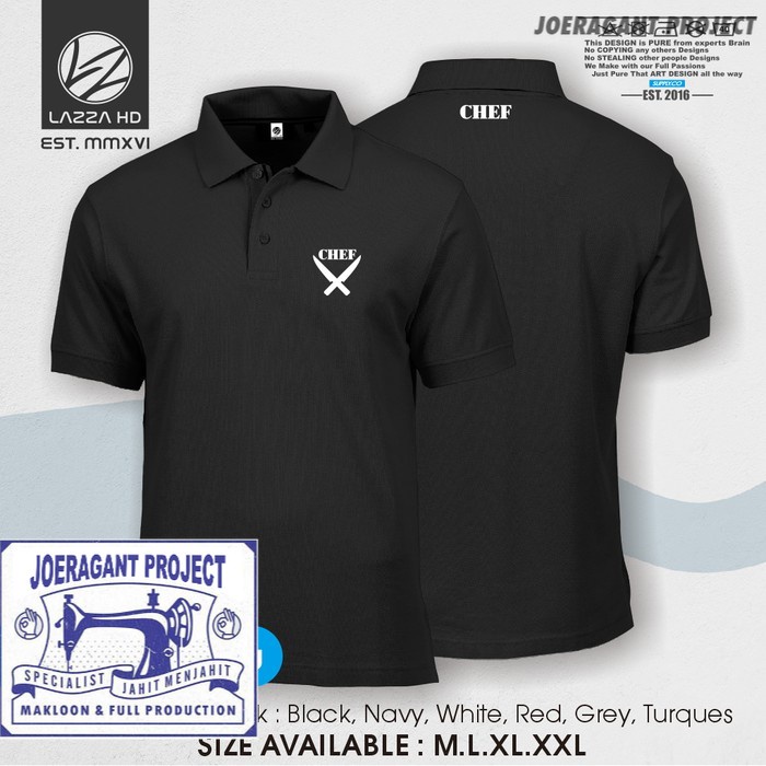 Jual Poloshirt Polo Kaos Kerah chef Logo Terlaris JP | Shopee Indonesia