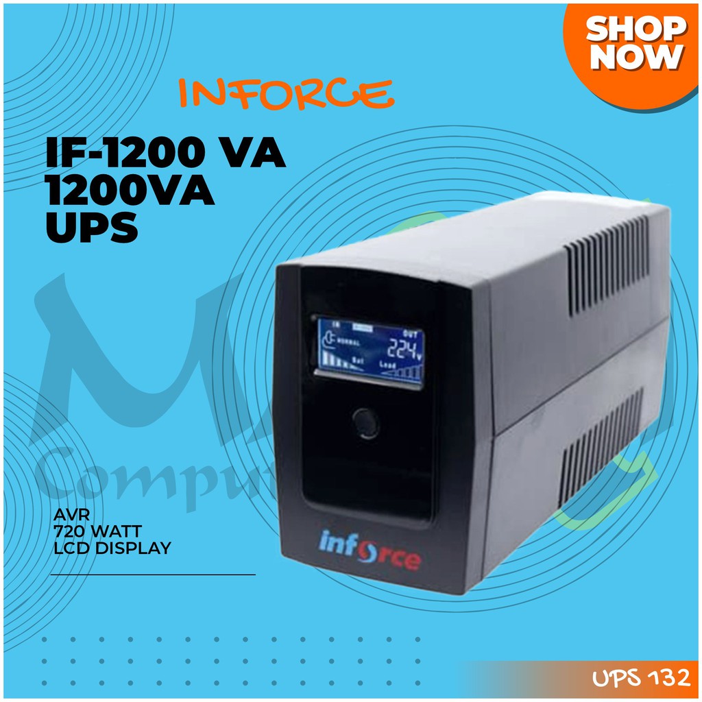 Jual Inforce IF-1200 VA 1200VA 720W AVR LCD Display Line interactive ...