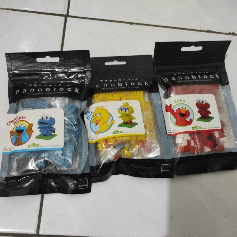 Jual [NEW] ORI NANOBLOCK SESAME STREET / BIG BIRD / ELMO / COOKIE ...