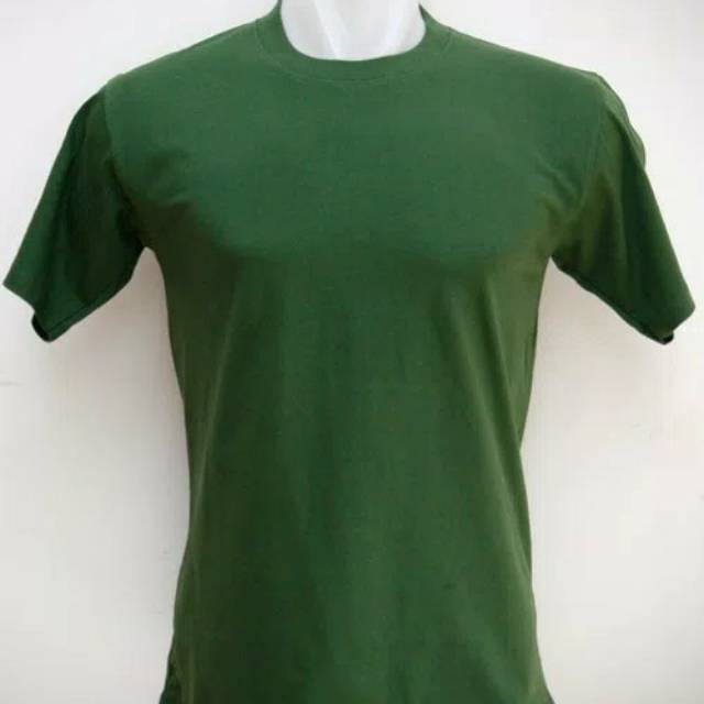 Jual baju kaos polos lengan pendek warna hijau navy | Shopee Indonesia