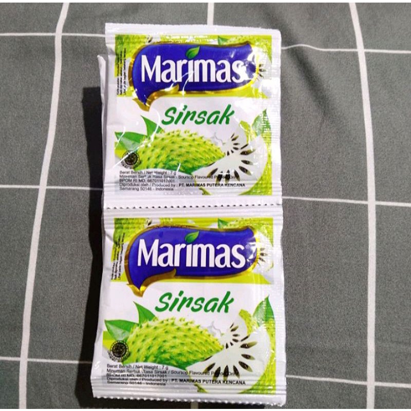 Jual Serbuk Minuman Instan Marimas Rasa Sirsak Segar Eceran Kemasan 8 ...