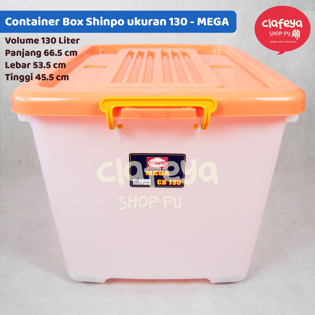 Jual CONTAINER BOX SHINPO MEGA CB 130 - SHINPO 130 Liter | Shopee Indonesia Jual CONTAINER BOX SHINPO MEGA CB 130 - SHINPO 130 Liter | Shopee Indonesia