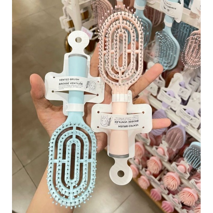 Jual MINISO MINI PORTABLE STANDING VENTED HAIR BRUSH / SISIR | Shopee ...