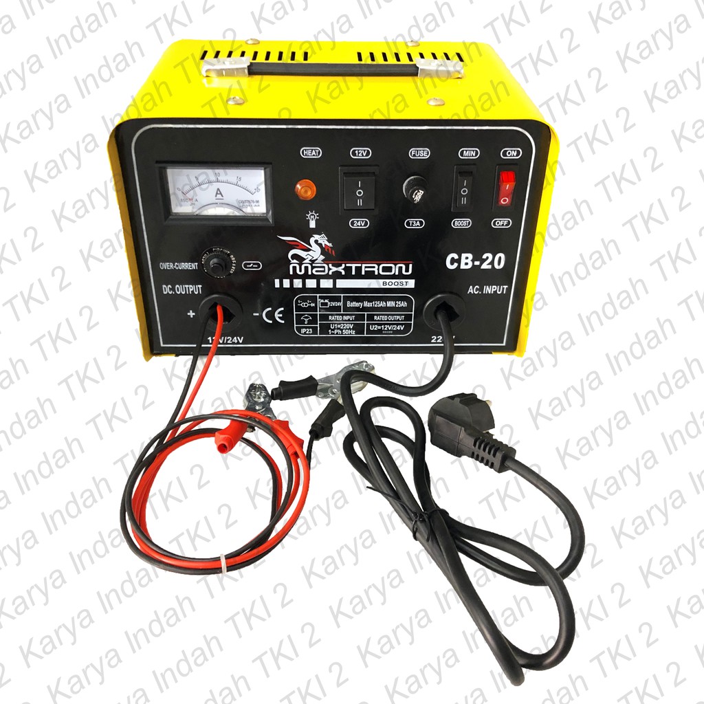 Jual Battery Charger MAXTRON CB-20 Aki Mobil Accu Motor Truk CB20 ...