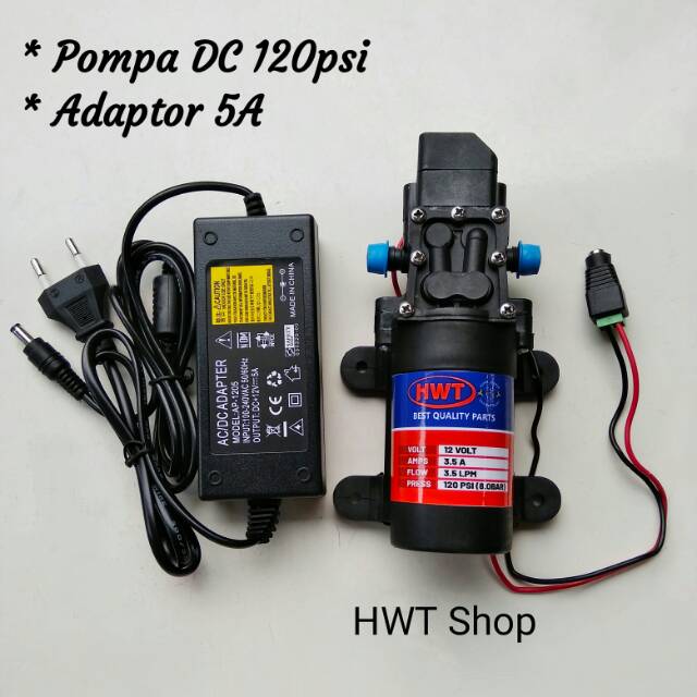 Jual Pompa Air DC 12V Dinamo Pompa Air Steam Power Sprayer Adaptor ...