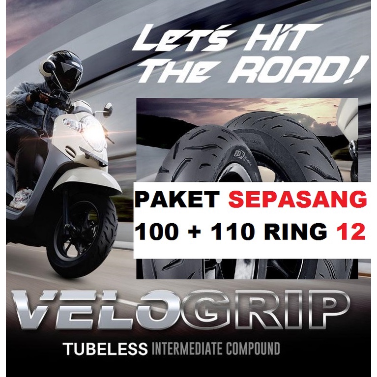 Jual PAKET SEPASANG FDR VELOGRIP 100 + 110 ring 12 Ban Motor RACING ...
