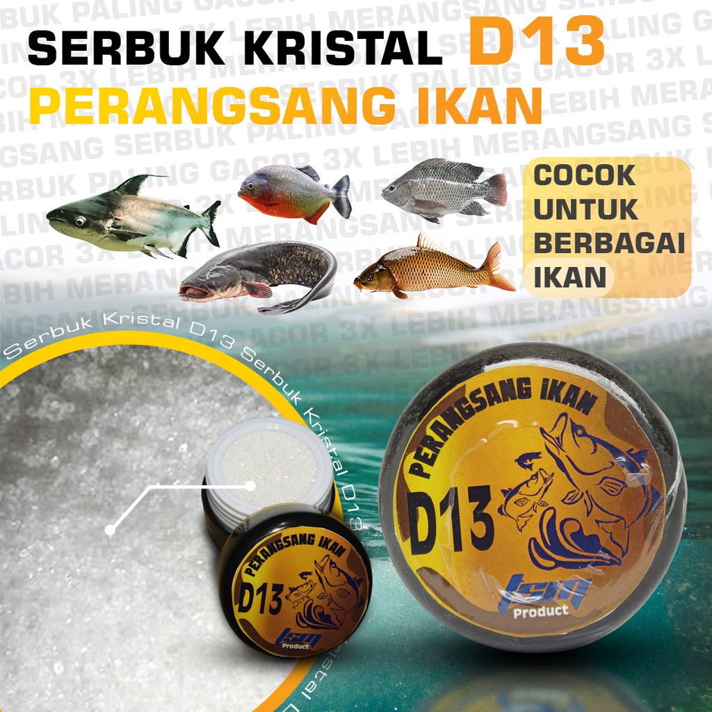 Jual Perangsang Ikan D13 Serbuk Kristal Asli Cristal D 13 murni ...