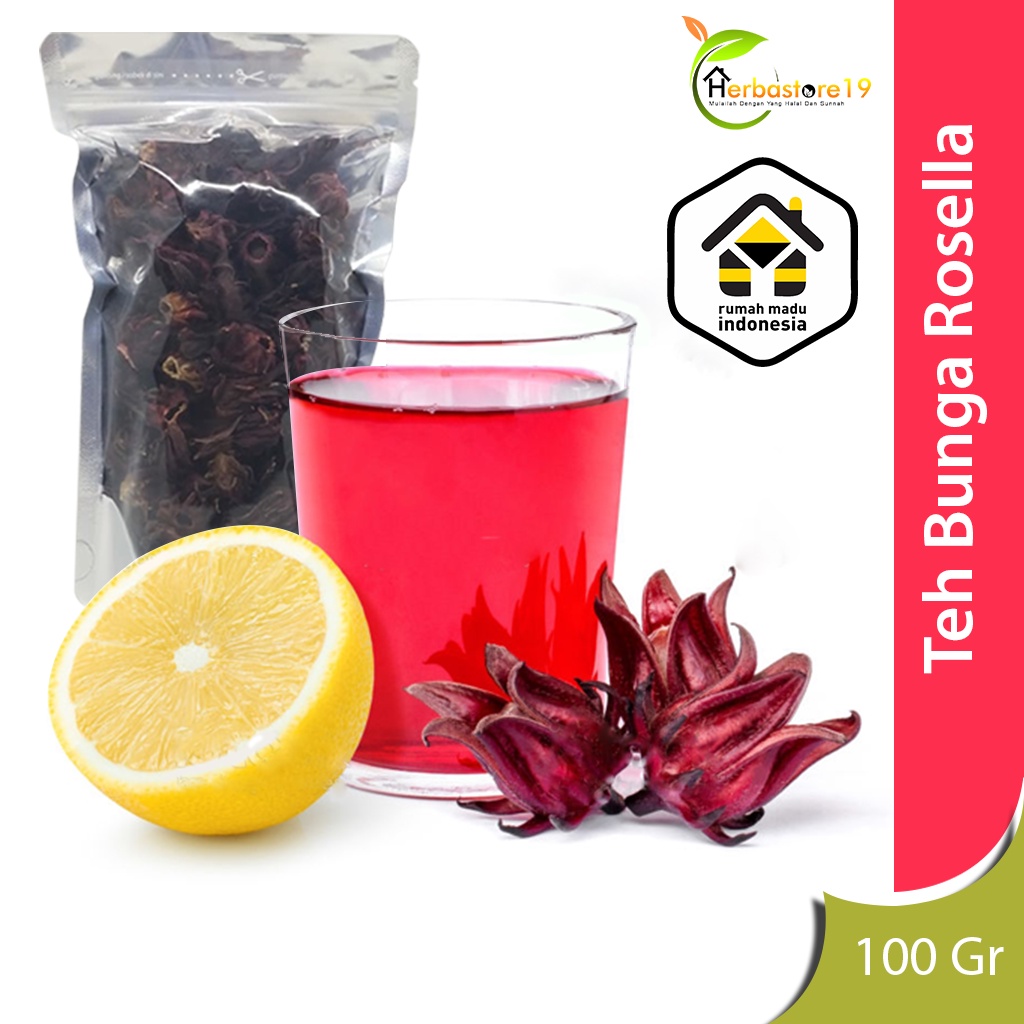 Jual Teh Seduh Bunga Rosella Merah Kering Rosela Merah 100 gram ...