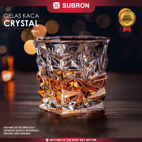 Jual SUBRON Gelas Whiskey Glass Kaca Whisky On The Rocks Air Minum beer ...